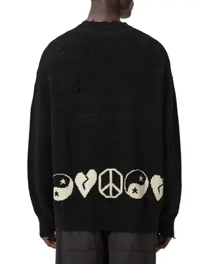 ALLSAINTS Tabua Graphic Cardigan - Black