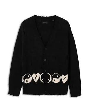 ALLSAINTS Tabua Graphic Cardigan - Black