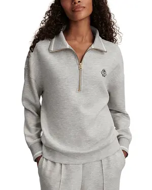 Varley Bertie Half Zip Sweatshirt - Light Grey