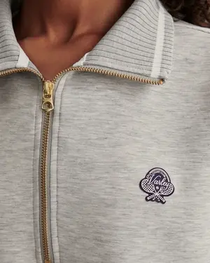 Varley Bertie Half Zip Sweatshirt - Light Grey