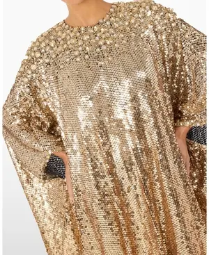 Jenny Packham Fontaine Sequin-embellished Maxi Dress - Bronze