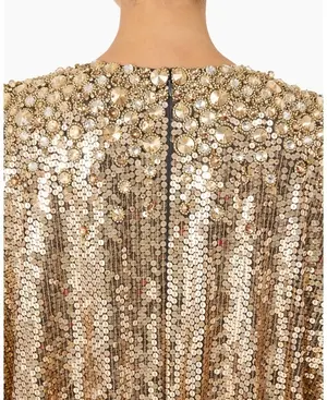 Jenny Packham Fontaine Sequin-embellished Maxi Dress - Bronze