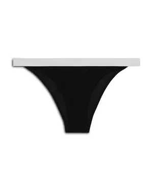 REISS Abby Color Blocked Bikini Bottom - Black/ivory