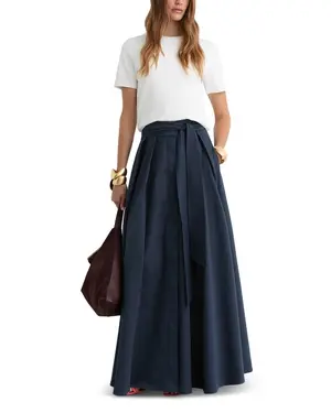 REISS Simone Maxi Skirt With Tie Detail