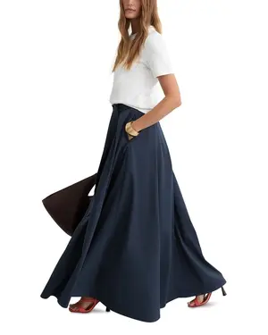 REISS Simone Maxi Skirt With Tie Detail