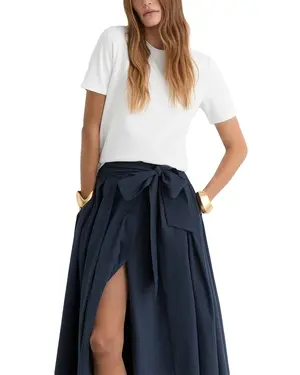 REISS Simone Maxi Skirt With Tie Detail
