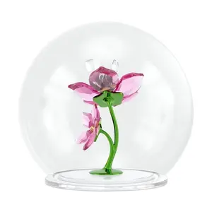 SWAROVSKI Idyllia Collection Glass Ball Bee And Flower Crystal Figurine