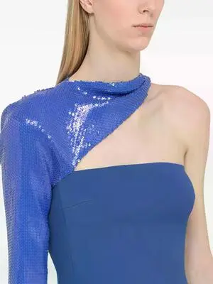 David Koma Sequin One-shoulder Mini Dress