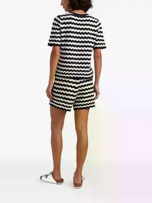Chinti & Parker Cherry Crochet Shorts - Blue