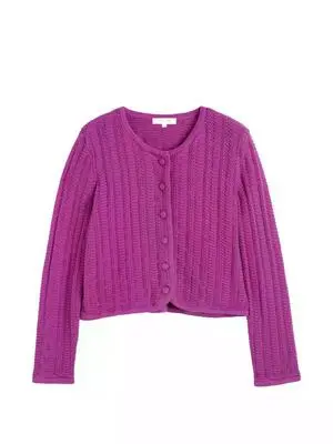 Chinti & Parker Crochet Knit Cardigan - Pink