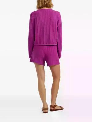 Chinti & Parker Crochet Knit Cardigan - Pink