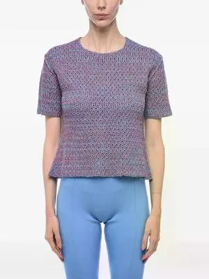 JIL SANDER Open-knit Short-sleeve Top