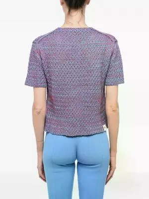 JIL SANDER Open-knit Short-sleeve Top