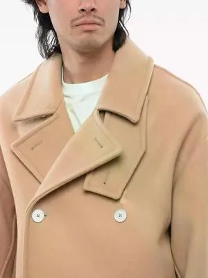 JIL SANDER Double-breasted Wool Coat - Neutrals