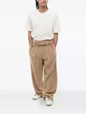 JIL SANDER Belted Pleated Trousers
