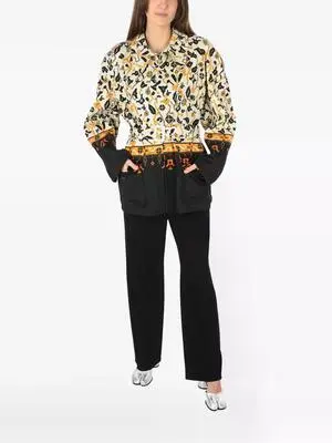 MAISON MARGIELA Geometric-patterned Belted Jacket - Multicolour