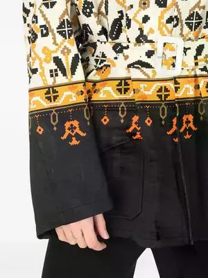 MAISON MARGIELA Geometric-patterned Belted Jacket