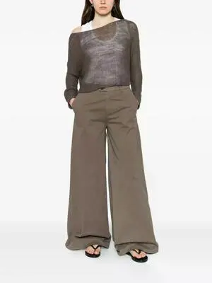 BERWICH Nina Wide-leg Trousers - Brown