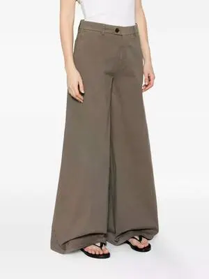 BERWICH Nina Wide-leg Trousers - Brown