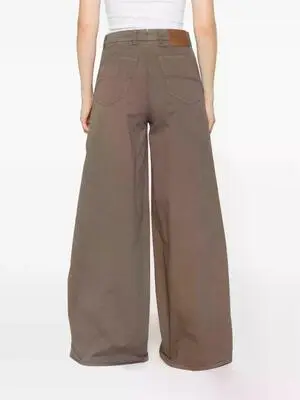 BERWICH Nina Wide-leg Trousers - Brown