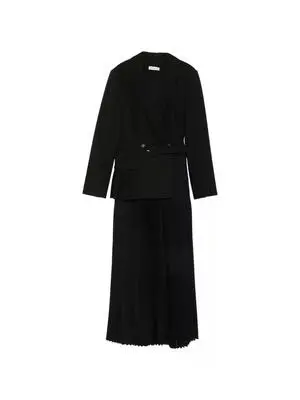 Simkhai Alexandra Double-breasted Pleated Midi Dress