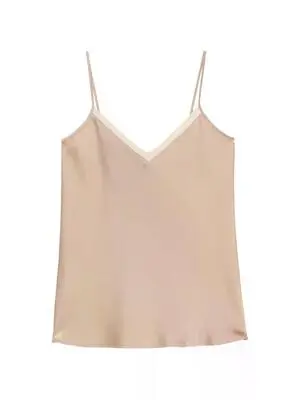 PENNYBLACK Satin-finish V-neck Top - Brown