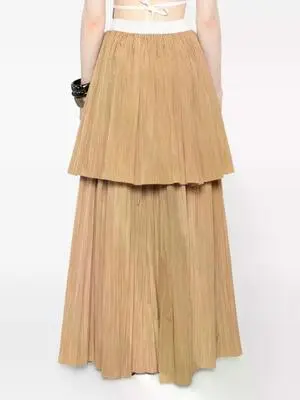 CO.GO Crinkled Tiered Maxi Skirt