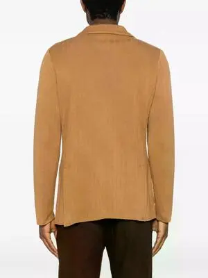 LARDINI Ribbed-knit Blazer - Neutrals