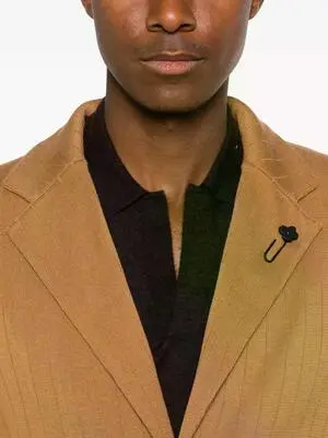 LARDINI Ribbed-knit Blazer - Neutrals