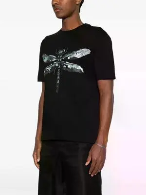 LES HOMMES Dragonfly-print T-shirt