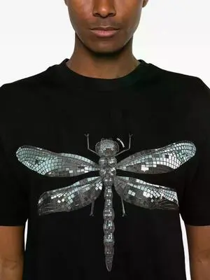 LES HOMMES Dragonfly-print T-shirt