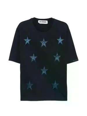 LES HOMMES Star-patch T-shirt