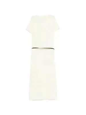 SEMICOUTURE Belted Button-fastening Maxi Dress