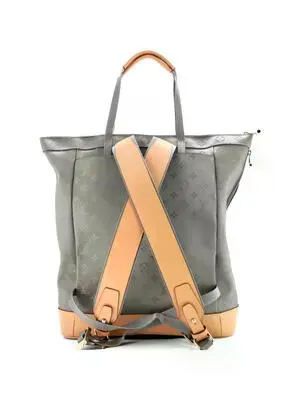 LOUIS VUITTON Zipped Tote Limited Edition Titanium Monogram Canvas Backpack
