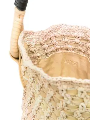ALYSI Top-handle Bucket Bag - Neutrals