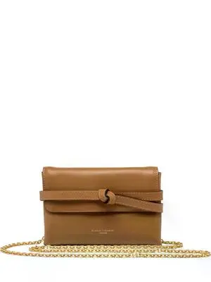 GIANNI CHIARINI Knotted Leather Shoulder Bag - Brown