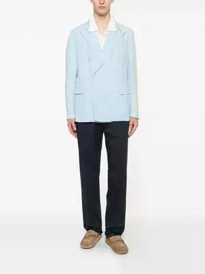Boglioli Flap-pocket Double-breasted Blazer - Blue