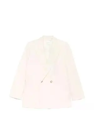 FRAME Double-breasted Peak-lapel Blazer - Neutrals