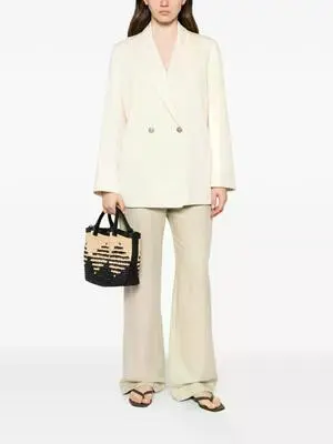 FRAME Double-breasted Peak-lapel Blazer