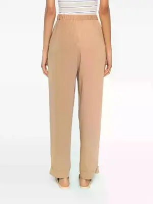 Herno Grosgrain-detail Slit-hem Trousers - Neutrals