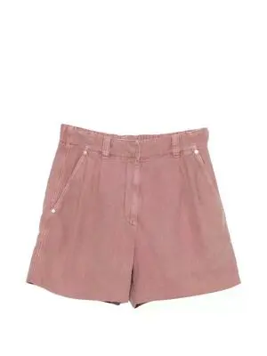Brunello Cucinelli Garment-dyed Pleated Shorts - Pink