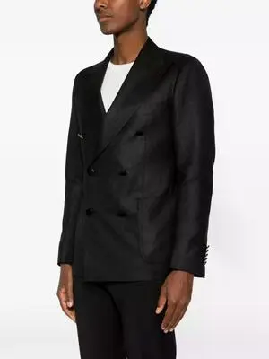 Tagliatore Double-breasted Peak-lapel Blazer - Blue