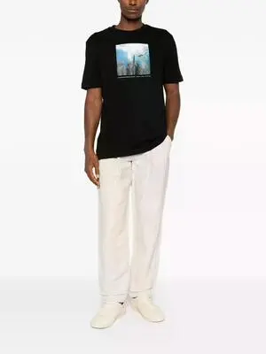 BOSS Cotton-jersey T-shirt With Printed Artwork