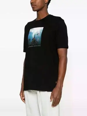 BOSS Cotton-jersey T-shirt With Printed Artwork