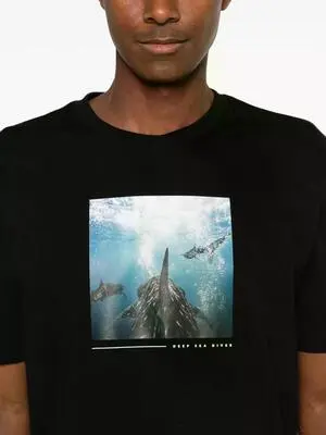 BOSS Cotton-jersey T-shirt With Printed Artwork