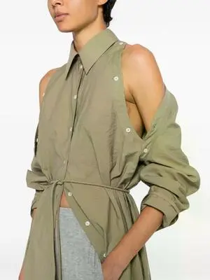 Nanushka Erisha Button-detail Maxi Shirt Dress