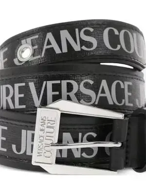 Versace Logo-plaque Leather Belt