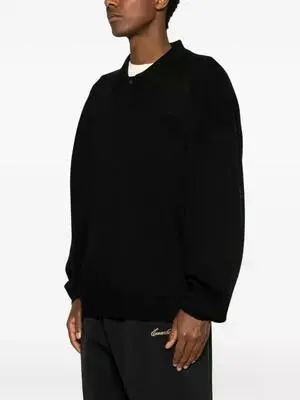 Fear Of God Signature 90s Logo-embroidered Polo Shirt - Black