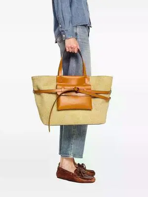 GIANNI CHIARINI Knot-detail Woven Tote Bag
