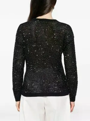Fabiana Filippi Sequin-embellished Open-knit Sweater